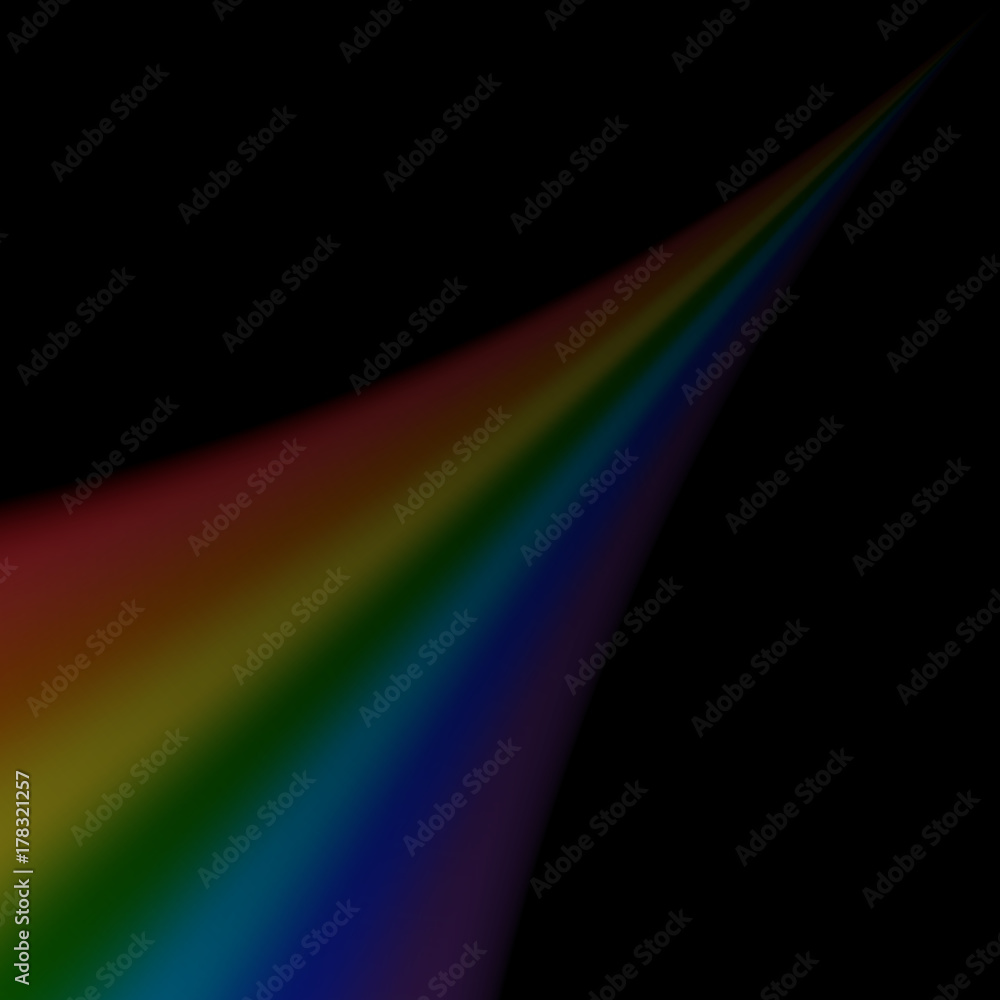 Rainbow icon. Shape rainbow isolated on black background. Colorful ...