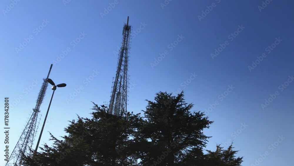 'Radio transmitter tower, tv transmitter tower, industry of ...