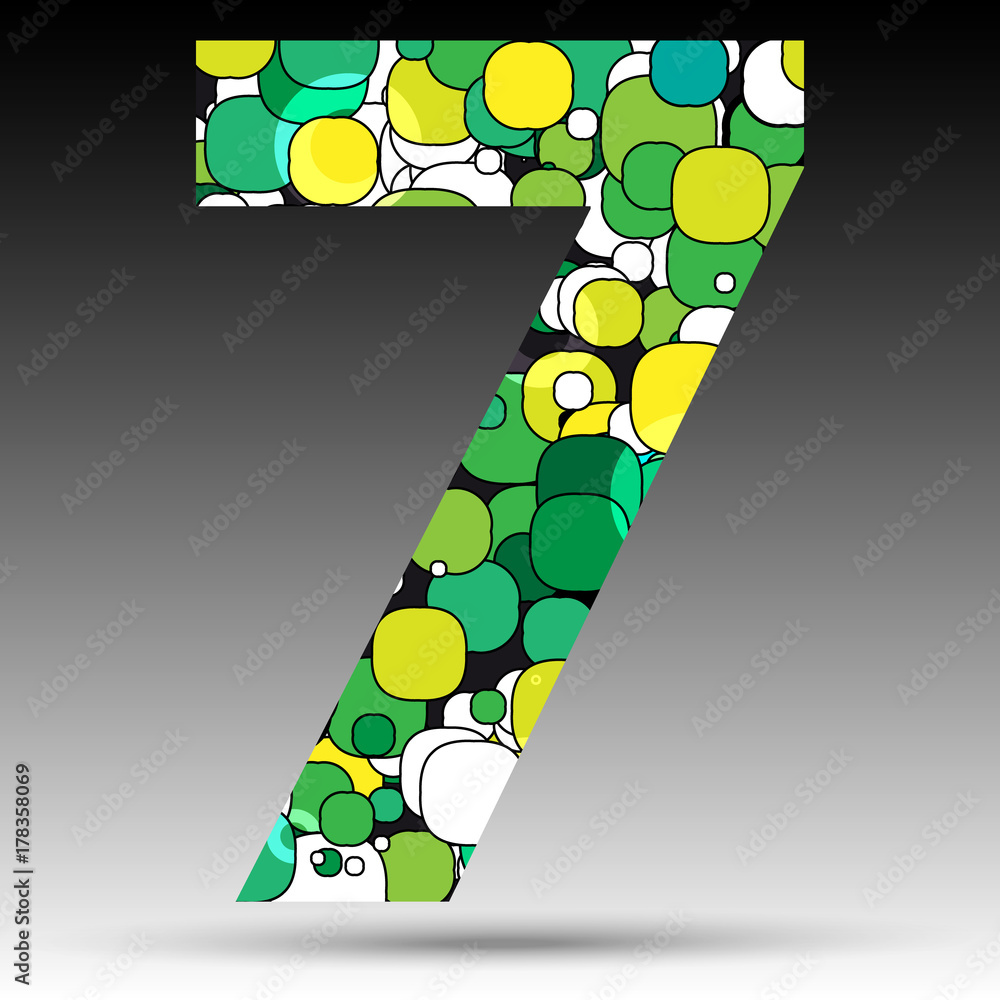 Colorful bubble number Stock Vector | Adobe Stock