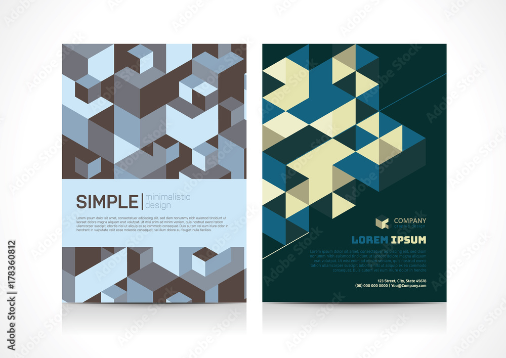 Multipurpose Flyer template layout design with Geometric Element ...