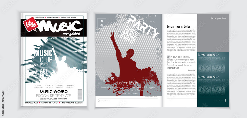 Music magazine layout Stock Vector | Adobe Stock
