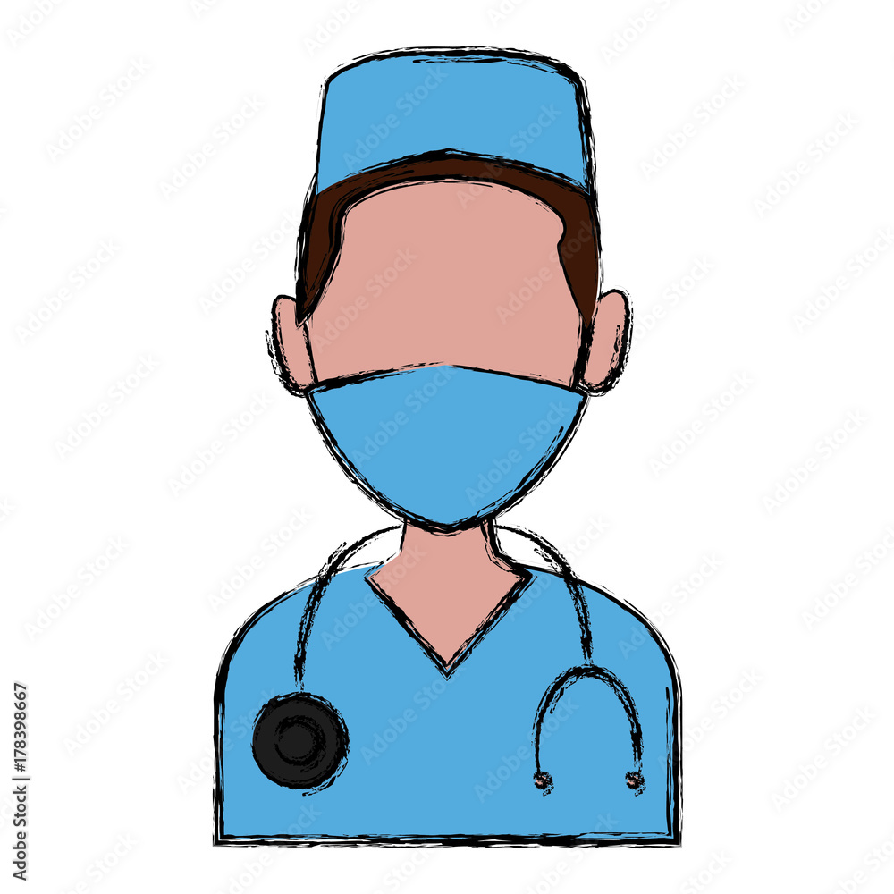 Doctor avatar profile icon vector illustration graphic design Stock ...