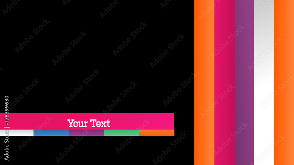 Bright Sliding Bars Overlay with Title Stock Template | Adobe Stock