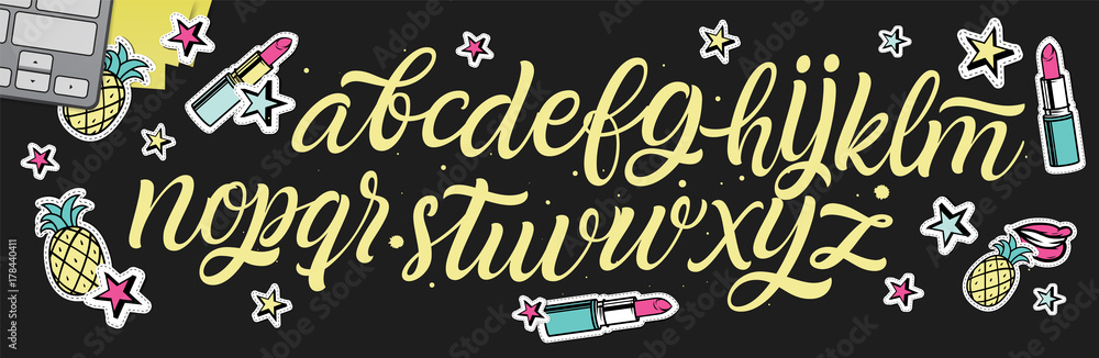 Vector Alphabet. Exclusive Custom Letters. Lettering and Custom ...