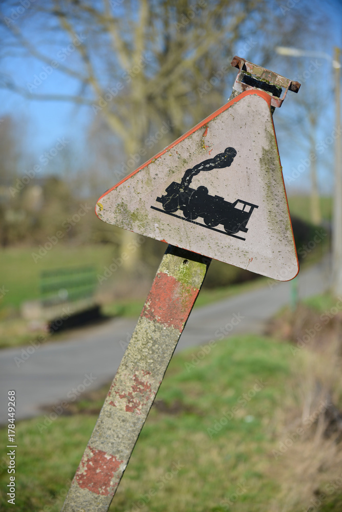 Train SNCB signalisation panneaux route routier securite rail Stock ...