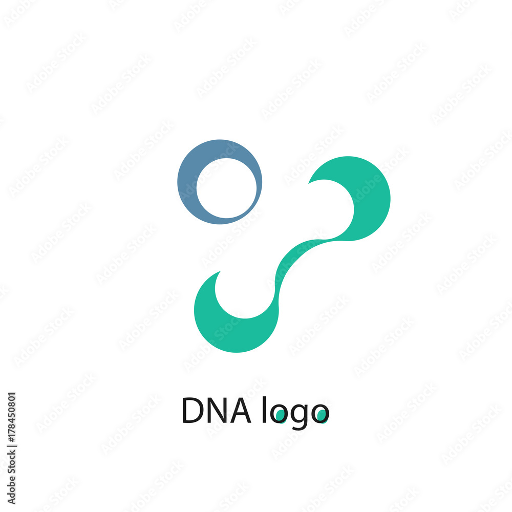 Logo dna structure. Vector pattern of the molecule. Icon for the ...