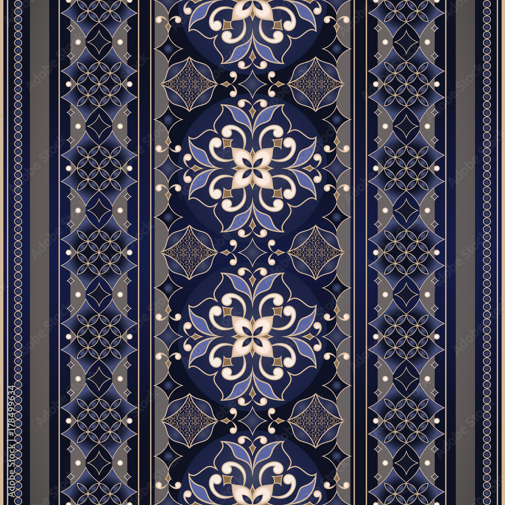 Vector line art seamless border for design template. Stock Vector ...