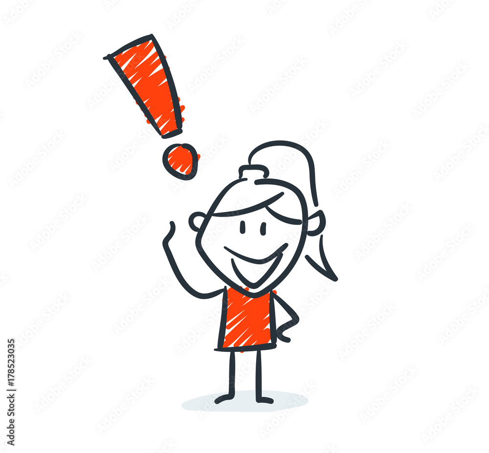 Strichfiguren - Frauchen: Antwort, Idee, Tipp. (2) Stock-Vektorgrafik ...