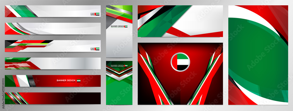 Vector illustration of United Arab Emirates Banner Background for ...