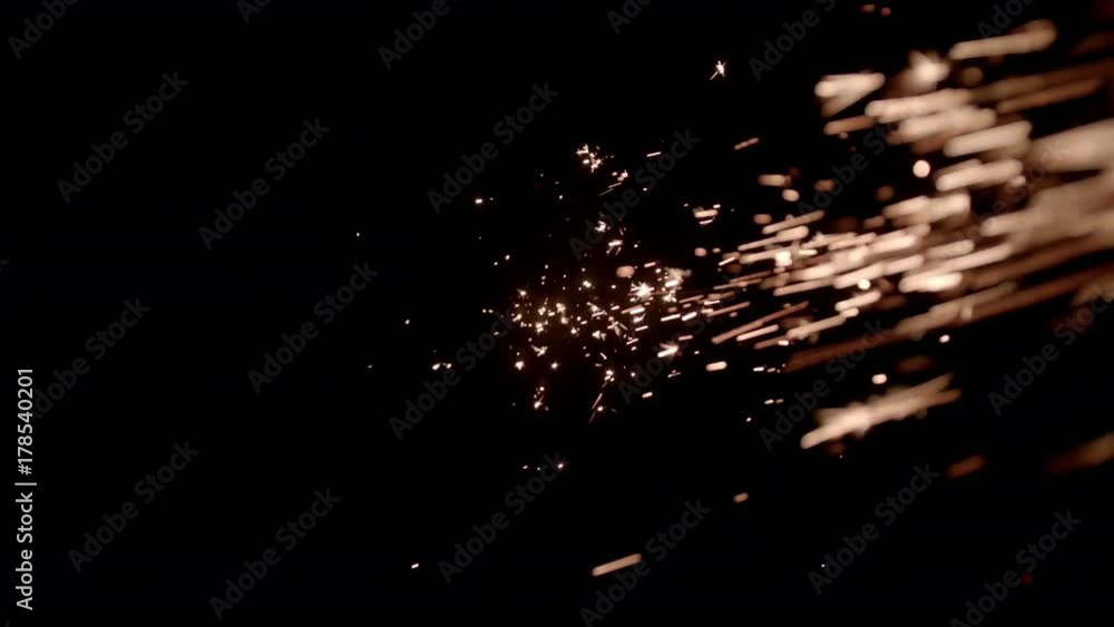 The Metal Sparks stock video clip has sow motion footage of metal ...