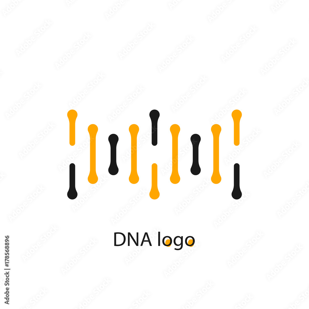Logo dna structure. Vector pattern of the molecule. Icon for the ...