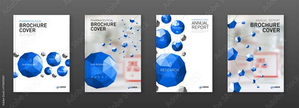 Medical brochure cover templates set. Stock Vector | Adobe Stock