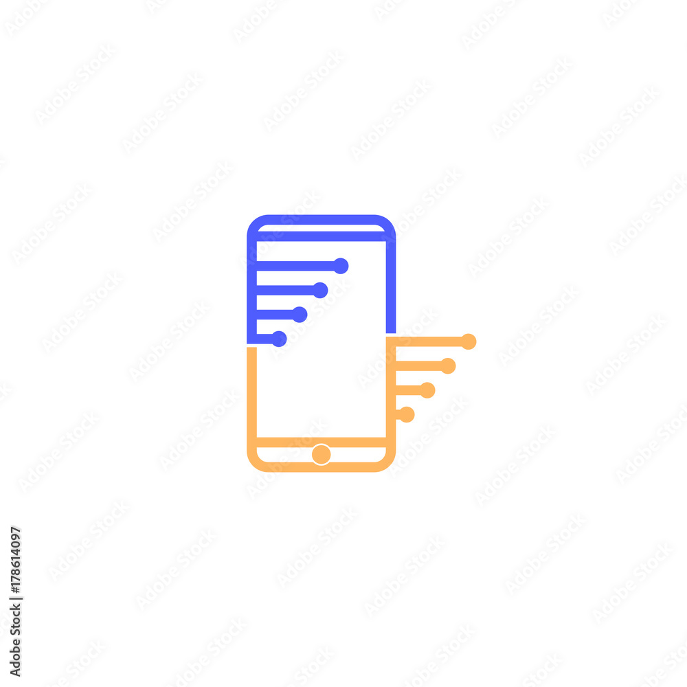 Smartphone logo Stock Vector | Adobe Stock