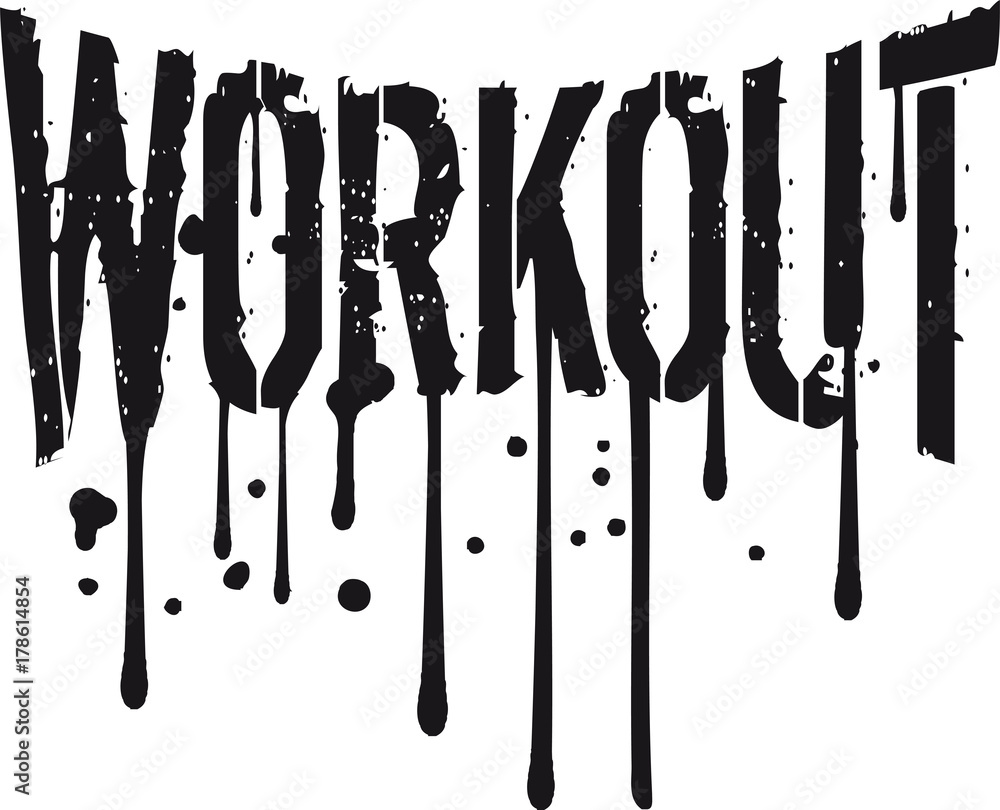 graffiti tropfen workout gym spray beast mode cool design text logo ...