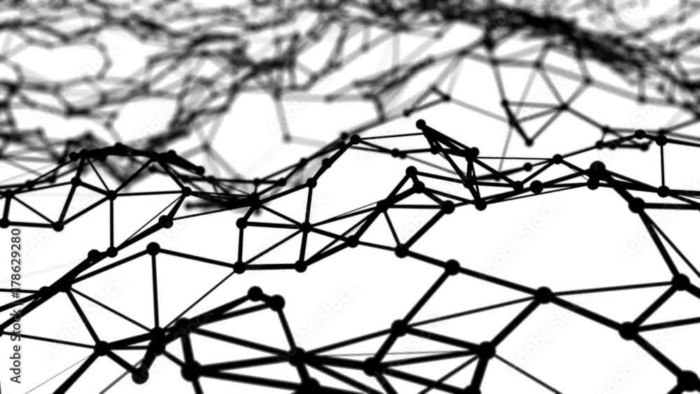 Vidéo Stock Graphene Structure black-and-white Background, seamless ...