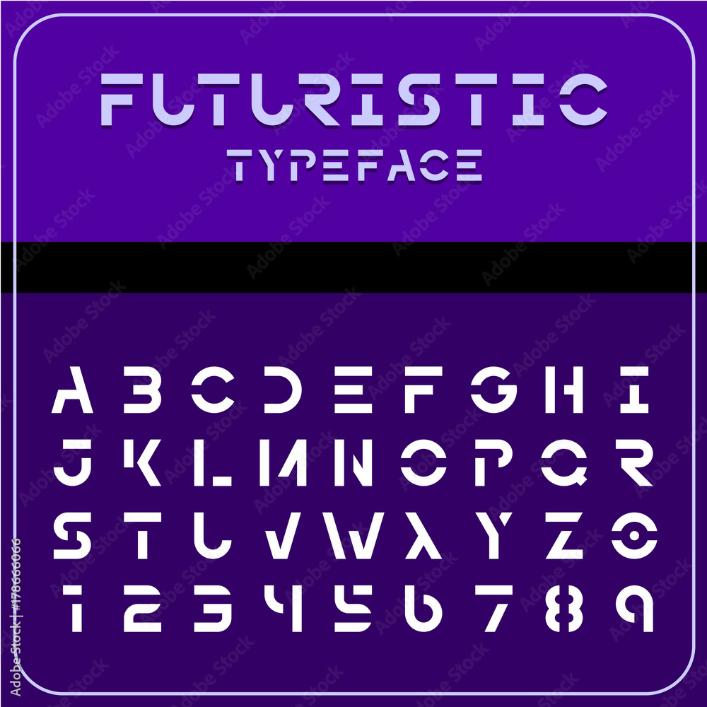 Modern futuristic sci-fi font. Future space text. Stock Vector | Adobe ...