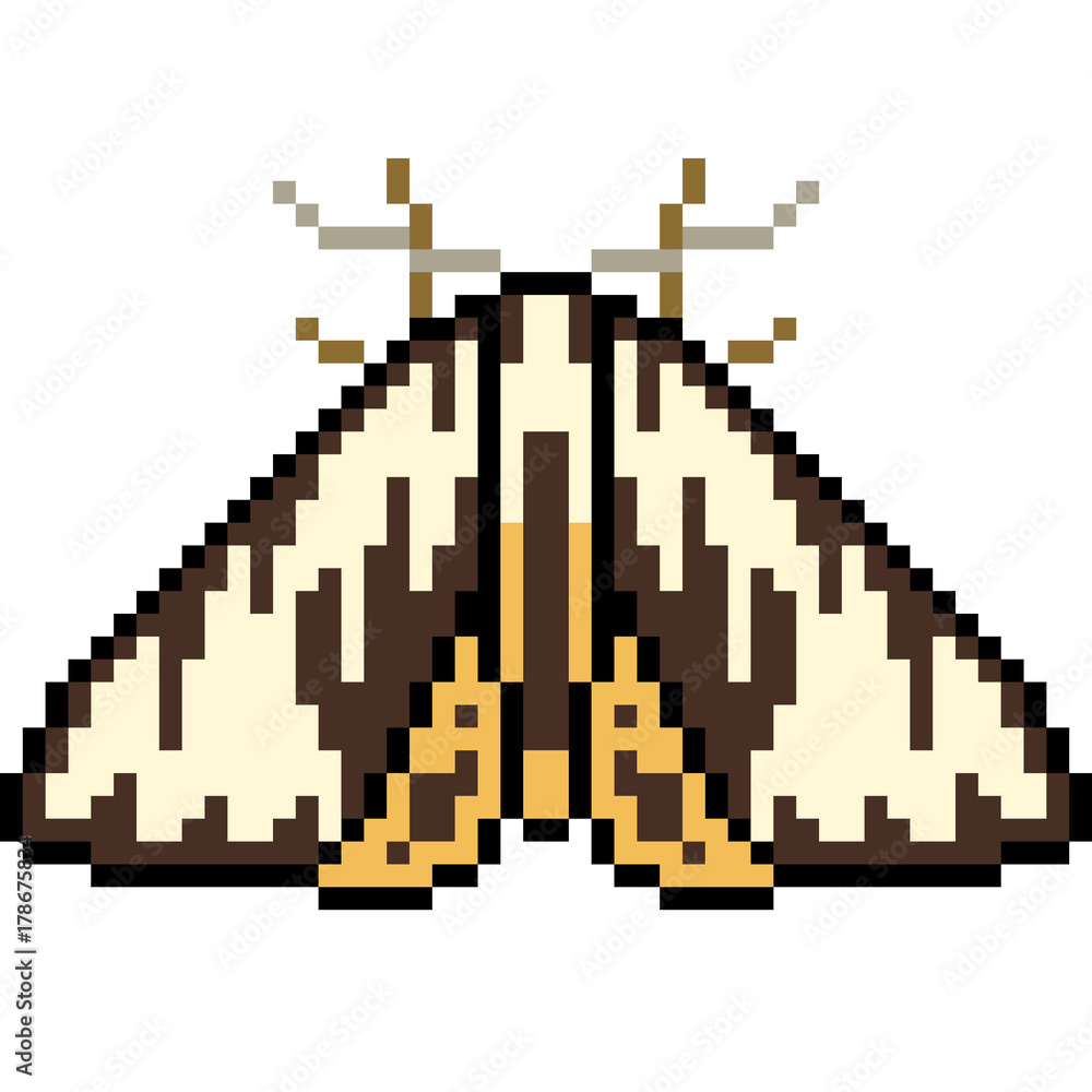 vector pixel art insect moth Stock Vector | Adobe Stock