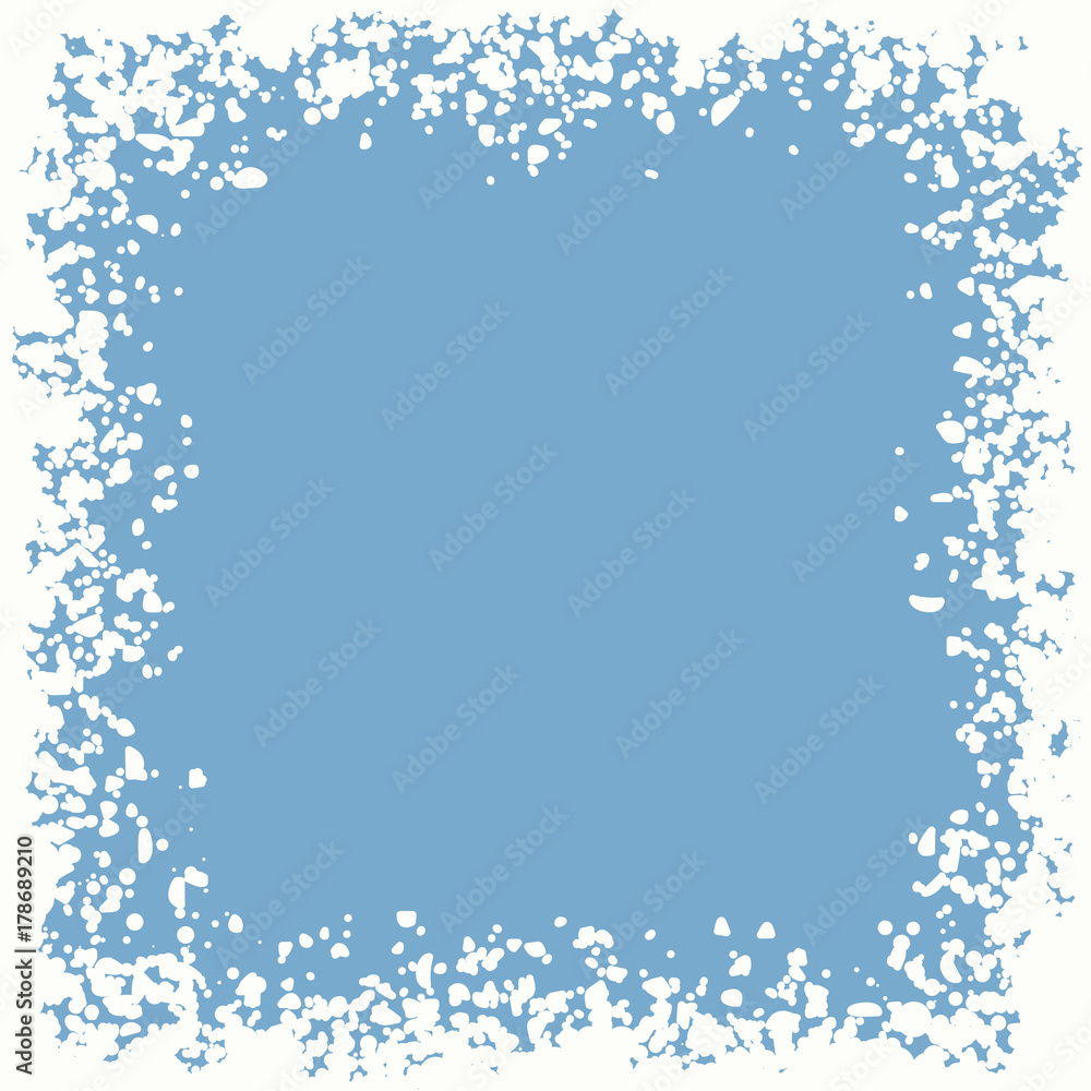 vector winter snow border background Stock Vector | Adobe Stock