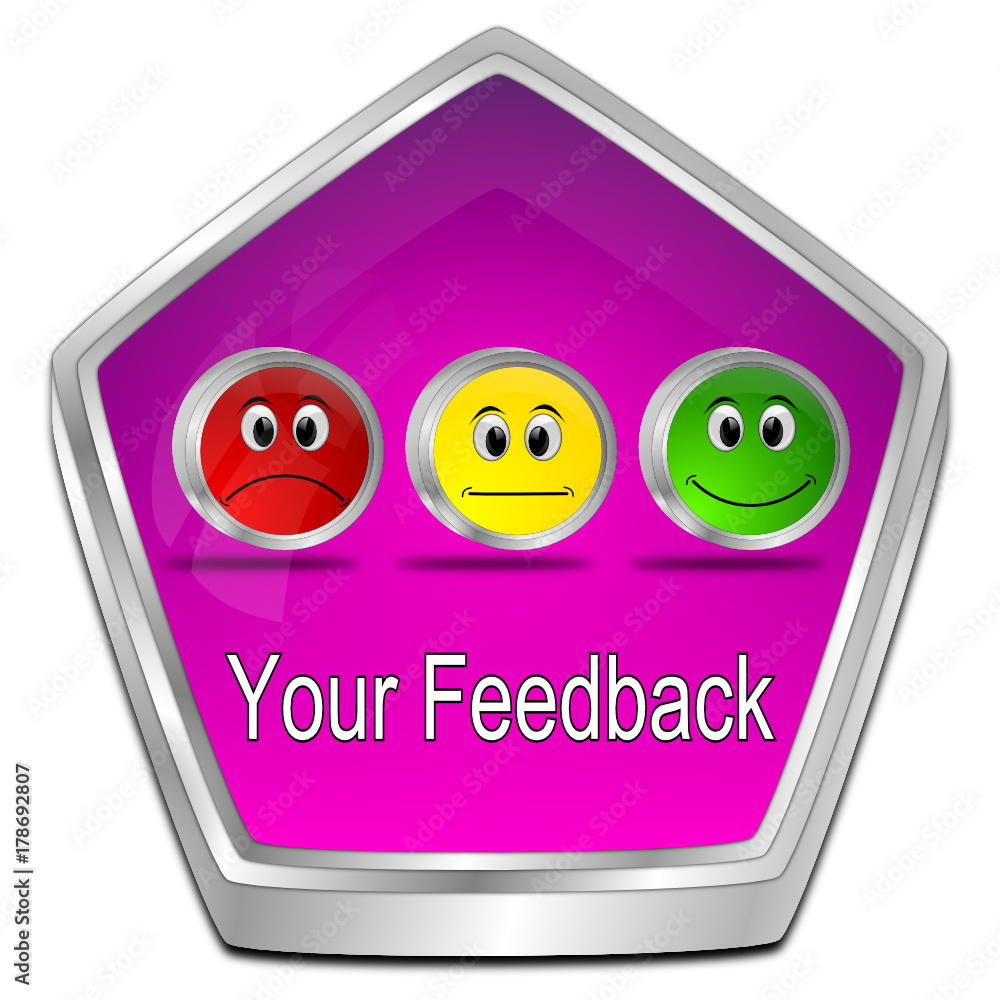 Your Feedback Button - 3D illustration Stock Vector | Adobe Stock