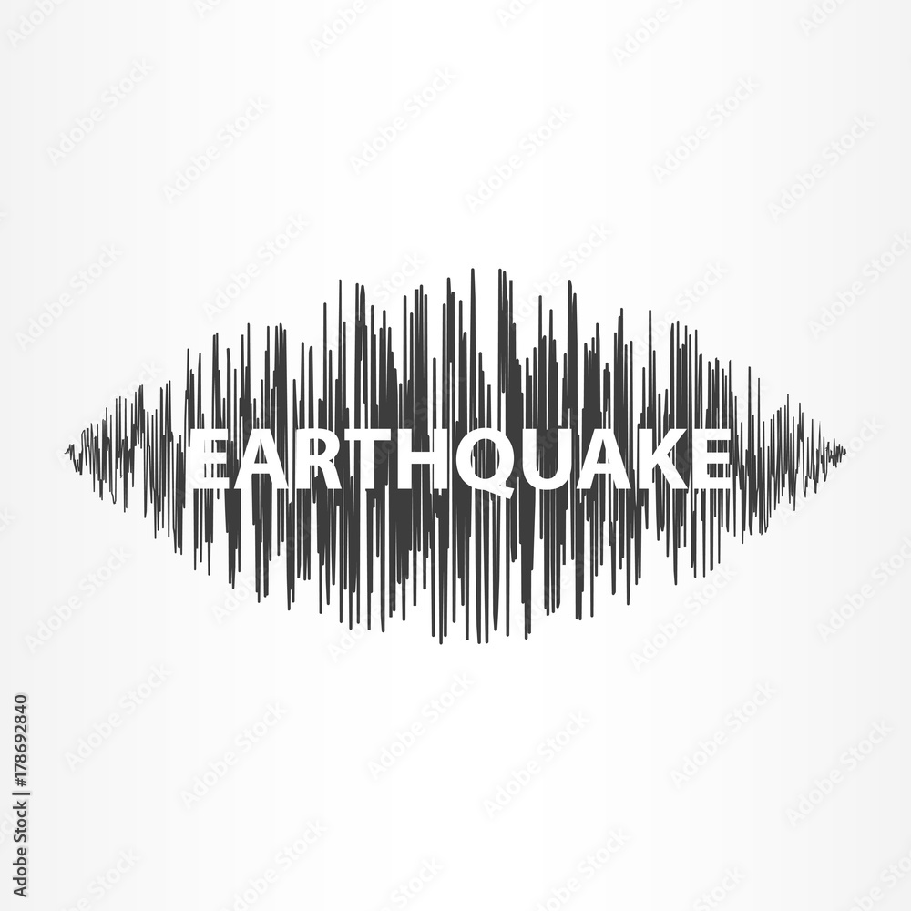 Earthquake wave diagram Stock Vector | Adobe Stock
