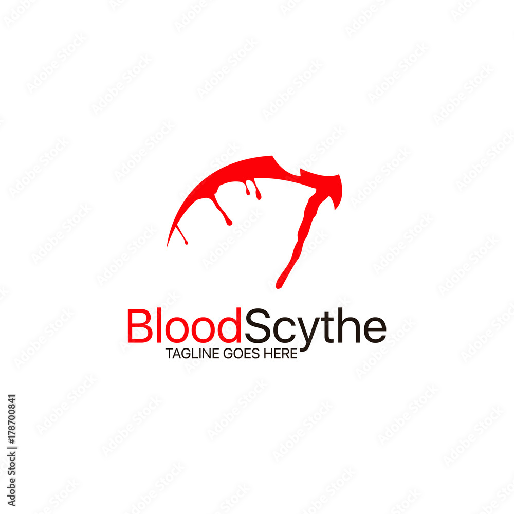 Blood Scythe logo Stock Vector | Adobe Stock