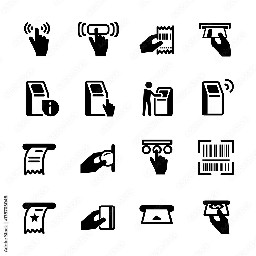 kiosk icon set, vector eps10 Stock Vector | Adobe Stock