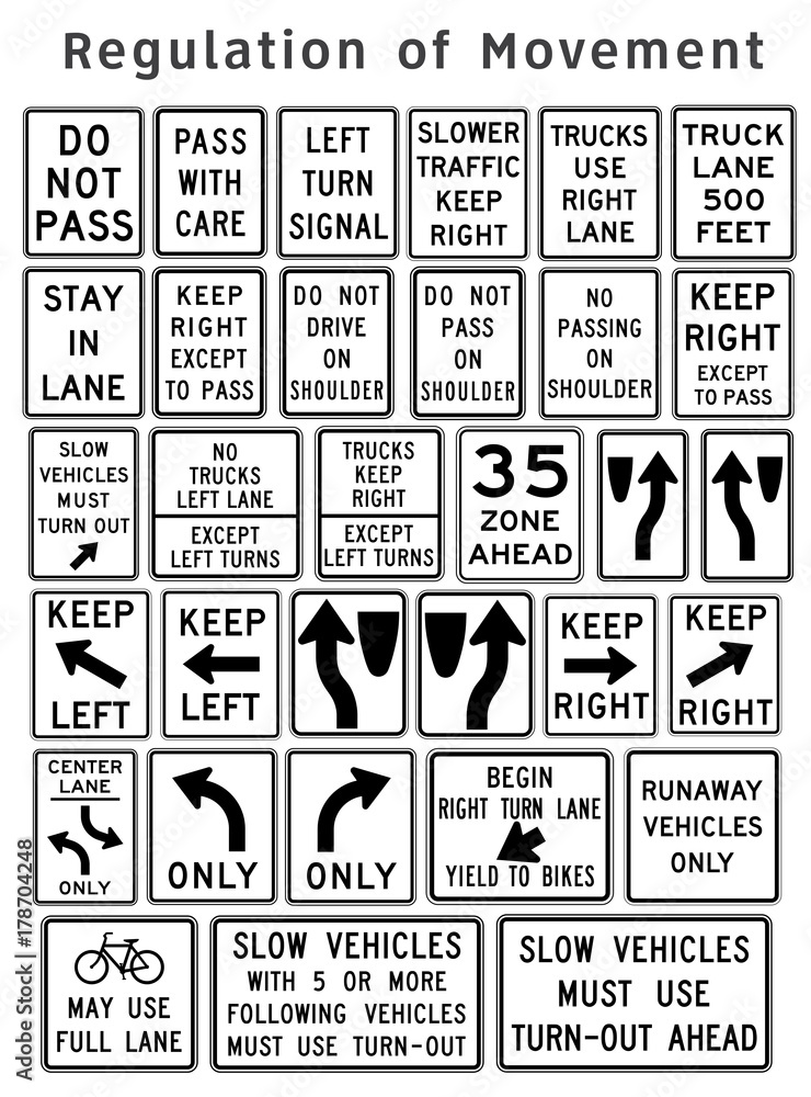 Regulatory traffic sign. Regulation of Movement. Vector illustration ...