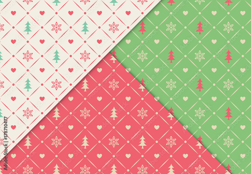Christmas Pattern Set Stock Template | Adobe Stock