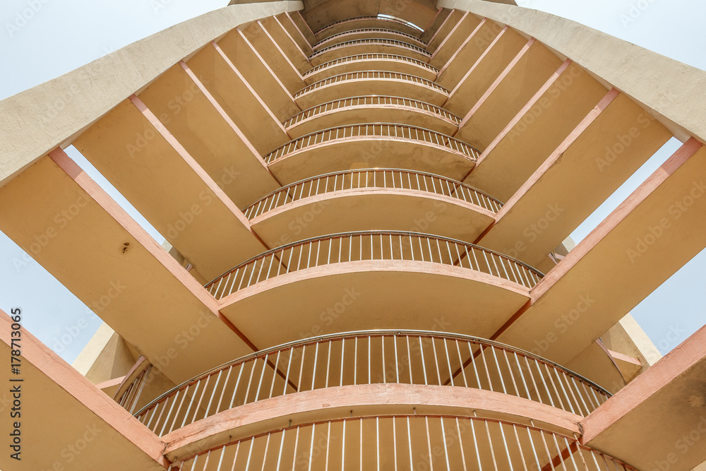 Spiral ramp or steps in Anna Nagar Tower Park,known as Dr. Visveswaraya ...
