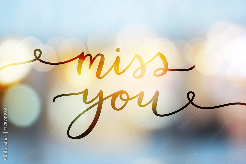 miss you lettering Stock Vector | Adobe Stock