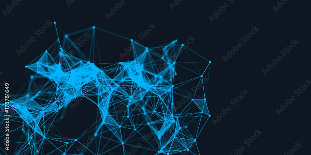 Abstract technology futuristic geometrical and science color neon ...