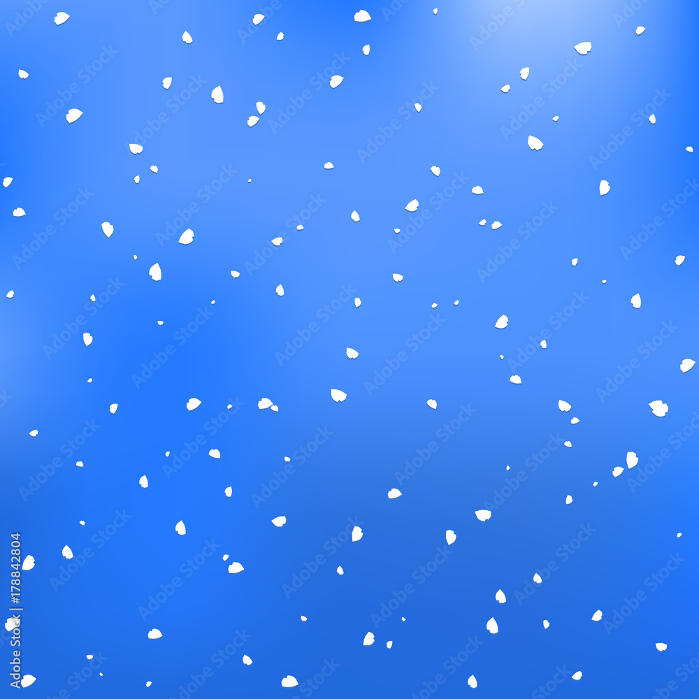 Christmas Vector Background. Cartoon Illustration with Falling Snow on ...