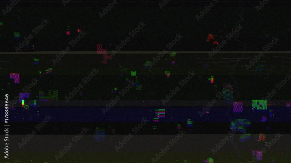 Sequence of numerous Data Glitches / Distortion / Noise / Static types ...