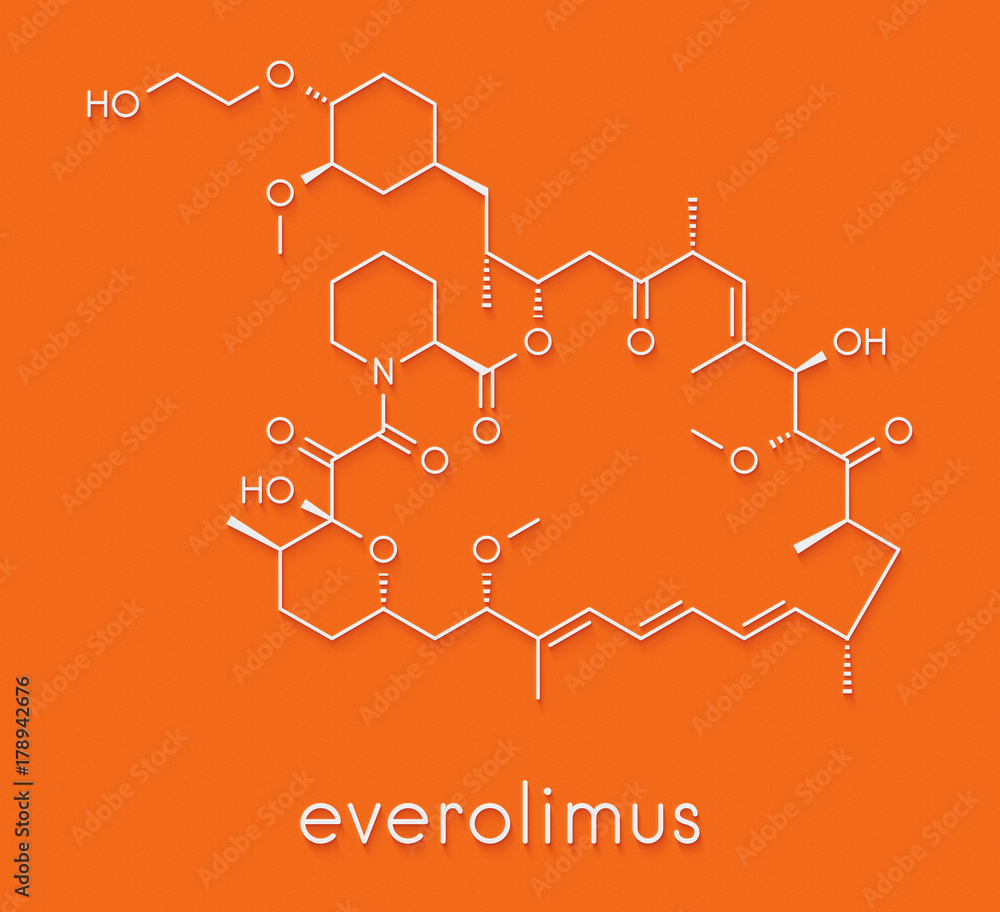Everolimus immunosuppressant molecule. Used in drug-eluting coronary ...