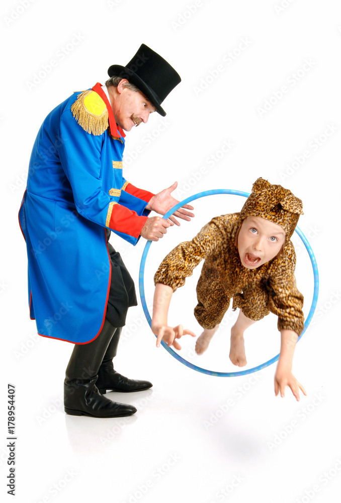 Foto de Ringmaster Circus Director, isolated on white background ...