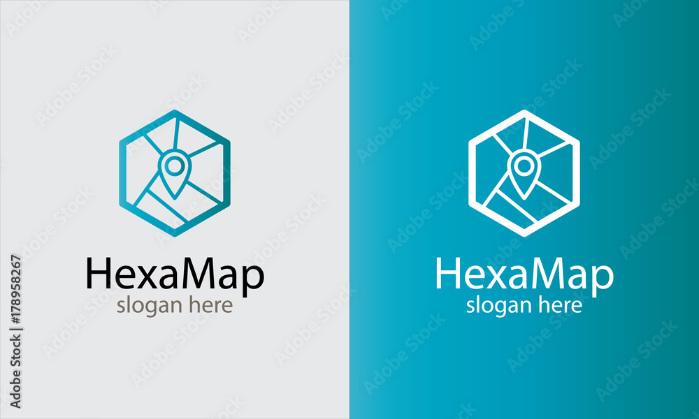 Map Vector Logo Stock Vector | Adobe Stock