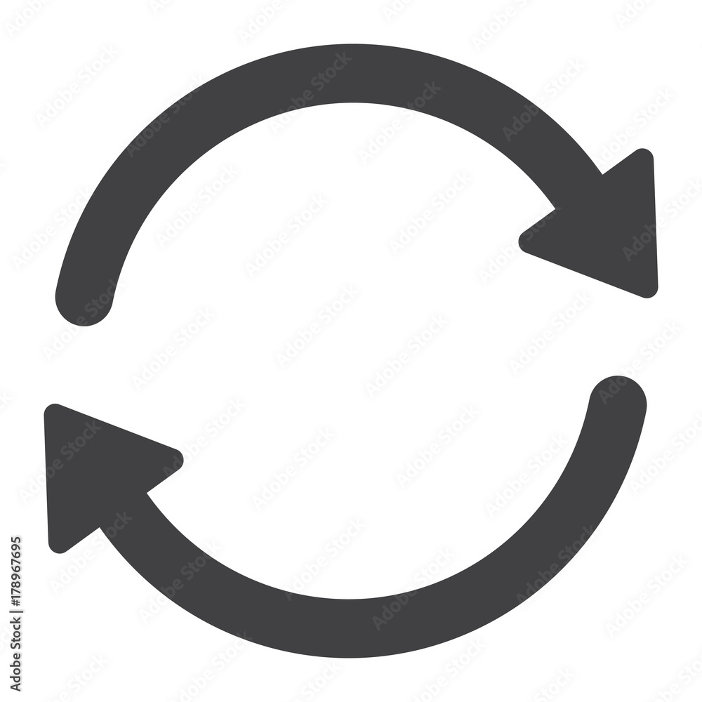 Sync glyph icon, web and mobile, refresh sign vector graphics, a solid ...