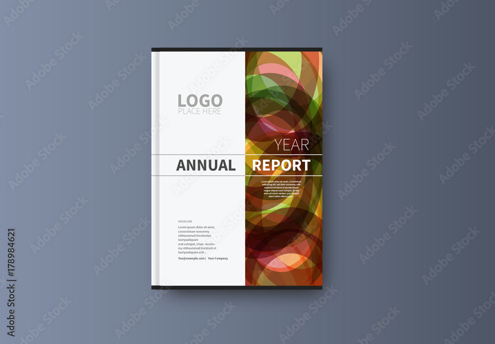 Abstract Book/Report Cover Layout 28 Stock Template | Adobe Stock