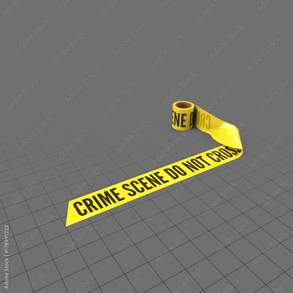 Roll of crime scene tape Stock 3D asset | Adobe Stock