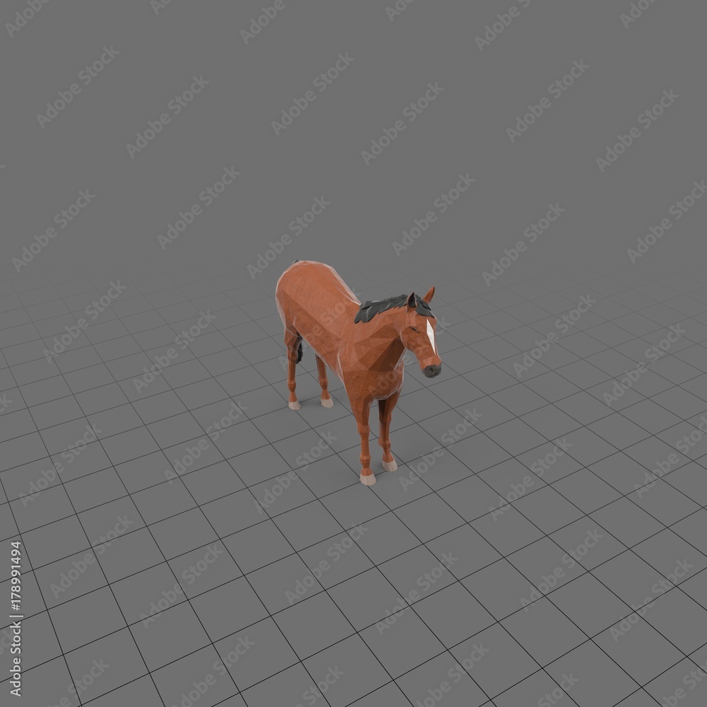 Stylized horse standing Stock 3D asset | Adobe Stock