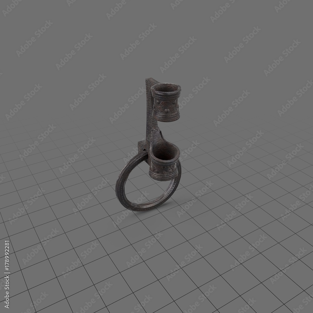 Holder for a wall torch Stock 3D asset | Adobe Stock