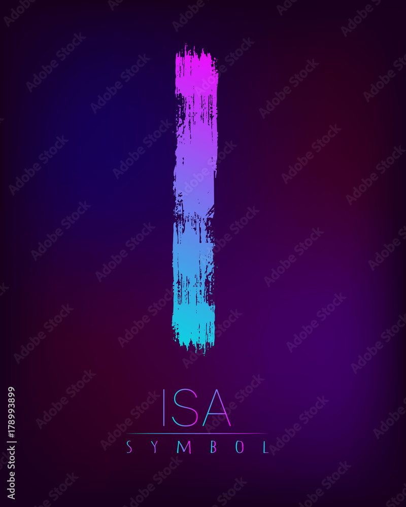 Rune Scandinavia is a Isa riches vector illustration. Symbol of Futhark ...