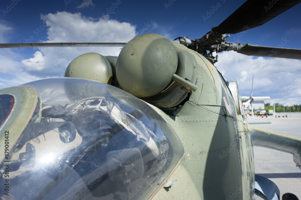 main rotor hub of helicopter Stock Photo | Adobe Stock
