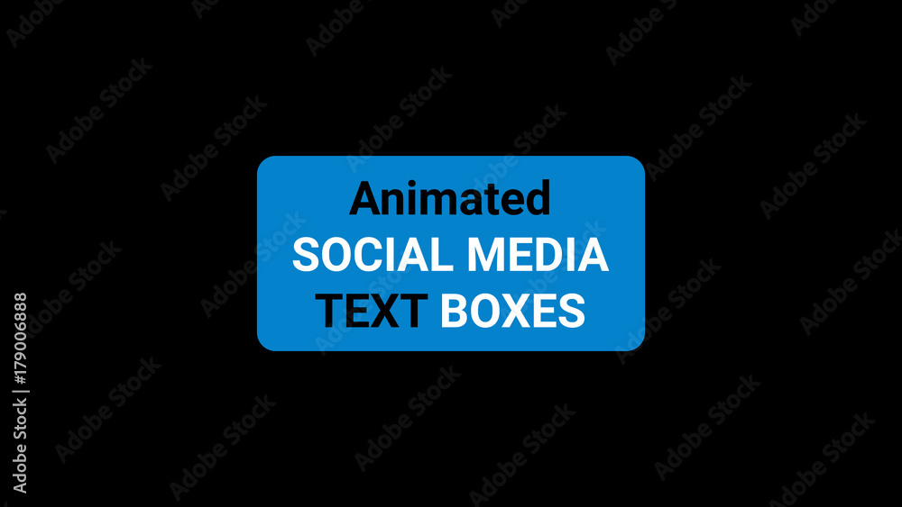 Animated Social Media Text Boxes Stock Template | Adobe Stock