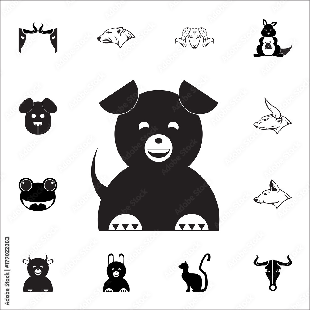 cute dog icon. Set of animal icons. You can use in web or app icons ...