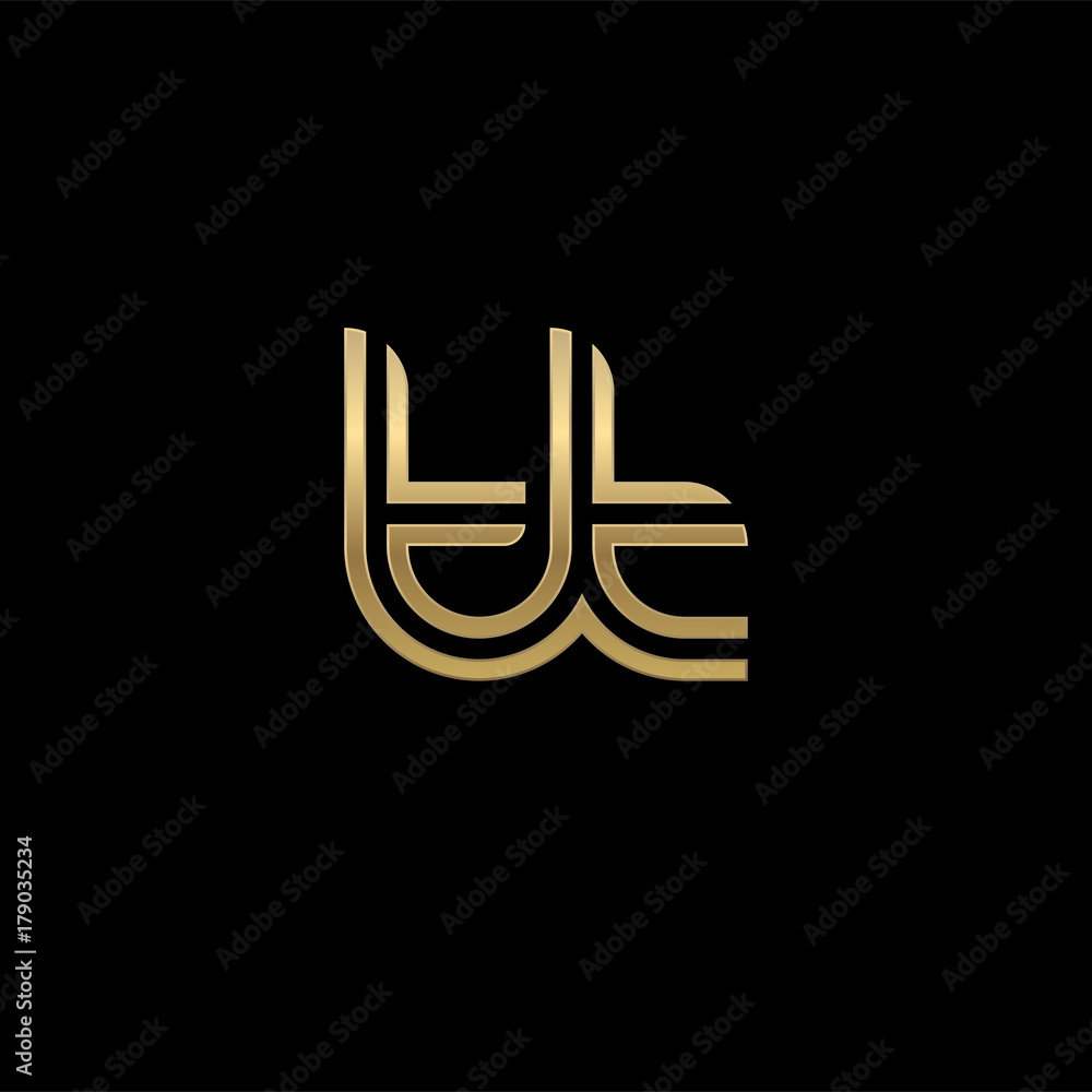 Initial lowercase letter tt, linked outline rounded logo, elegant ...