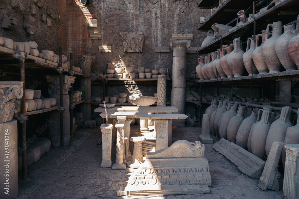 Ruins of Pompeii. Pompeii is an ancient Roman city died from the ...