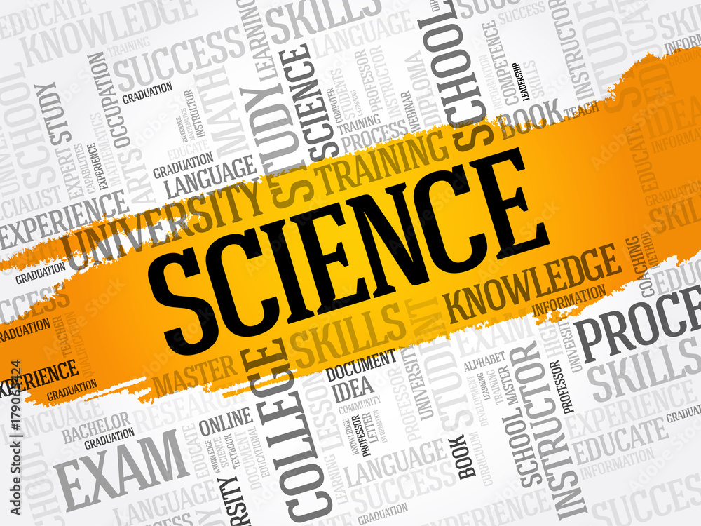 SCIENCE word cloud collage, education concept background Stock Vector ...
