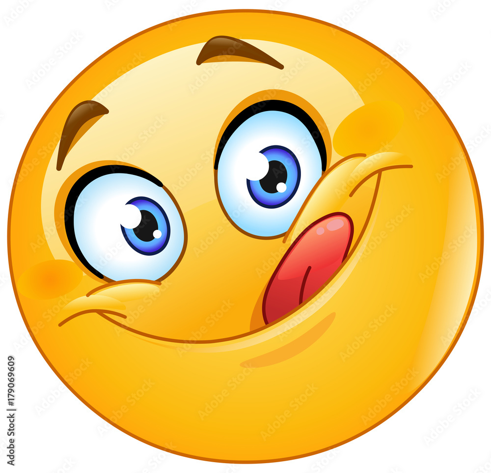 Yummy Emoticon Stock Vector Adobe Stock