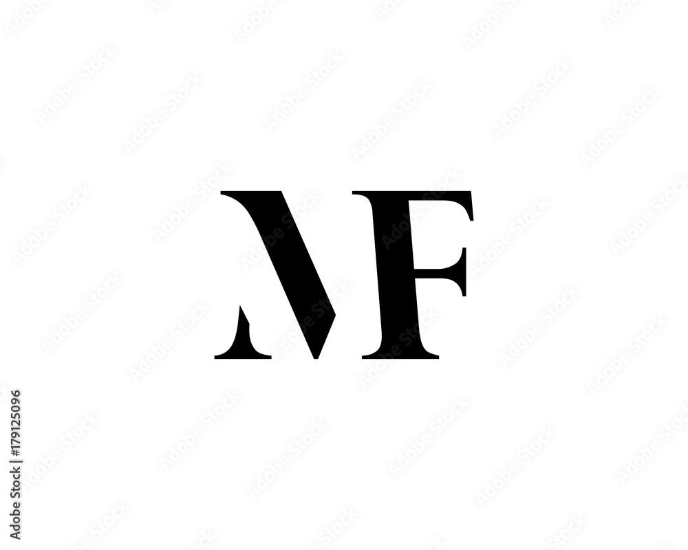 MF Letter Logo Icon 1 Stock Vector | Adobe Stock
